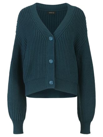 Apart Fashion APART Oversized Strickjacke mit Knopfleiste, dunkelgr&uuml;n, 36/38