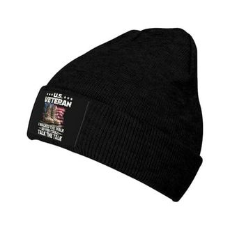 Generic Unisexe Tricot&eacute; Bonnet, Ancien Combattant am&eacute;ricain, JAi v&eacute;cu lexp&eacute;rience pour Que Vous puissiez Parler comme il se Doit., Coupe-Vent Knit Beanie, Bon