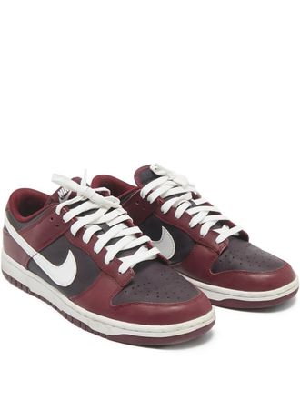 Nike baskets basses Dunk en cuir - Rouge