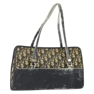 Dior Sac bandouli&egrave;re Trotter en toile Pre-owned - Femme - Pre-owned - Bleu - Taille: ONE Size
