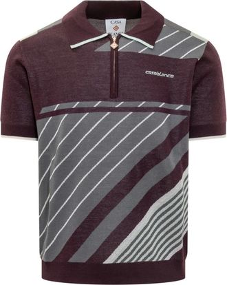 Casablanca Homme, Tops, Violet, Taille: M Polo Chemises