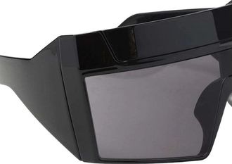 Rick Owens RG0000017 Rectangular Acetate Sunglasses - Black