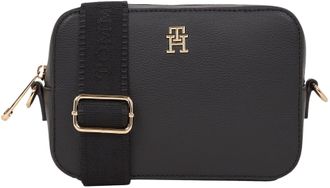 Tommy Hilfiger Damen Umh&auml;ngetasche Soft Logo Camera Bag Elegant, Schwarz (Black), Einheitsgr&ouml;&szlig;e
