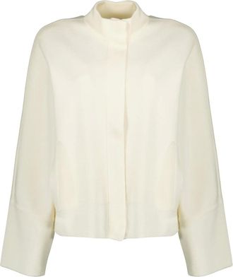 Max Mara Femme, Vestes, Blanc, Taille: 38 FR Knit Jacket