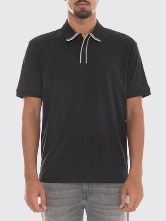 HUGO BOSS Kurz&auml;rmeliges Baumwoll-Poloshirt mit Kontraststreifen