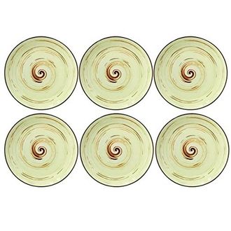 Wilmax England Wilmax - Assiettes à dessert COLORBOOM - Lot de 6 - Diamètre : 20 cm - Pour servir des snacks - Design moderne - Pratique - Lavable au lave-vaisselle 