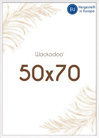 Wackadoo Bilderrahmen 50x70 weiß Fotowand Fotorahmen mit Glas Holz Picture frame poster
