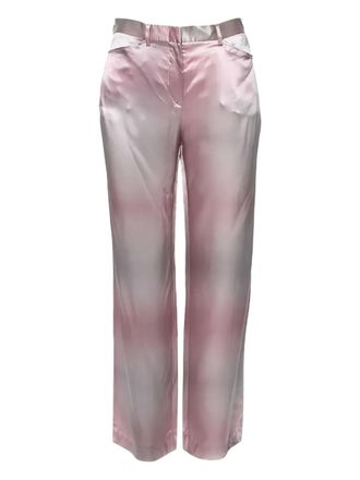 Emporio Armani pantalon en soie - Rose