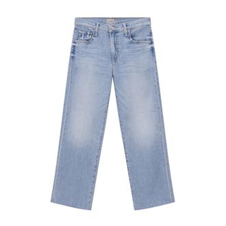 Mother Femme, Jeans, Bleu, Taille: W32 Mid Rise Rambler Zip Ankle Fray