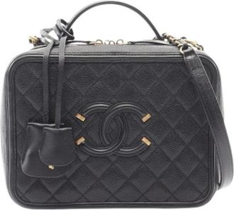 Chanel Sac bandouli&egrave;re vintage en cuir Pre-owned - Femme - Pre-owned - Noir - Taille: ONE Size