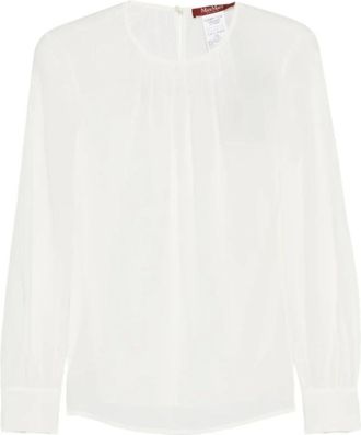 Max Mara Femme, Blouses et Chemises, Blanc, Taille: 40 FR Blouse Mstcolmo