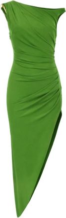 Elisabetta Franchi Femme, Robes, Vert, Taille: 42 FR Robe en jersey asym&eacute;trique &agrave; une &eacute;paule