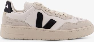 Veja V-90 leather sneakers with side logo - VEJA - gender_Woman