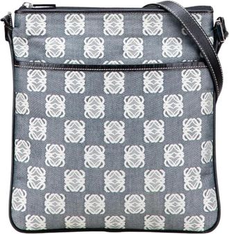 Loewe Sac bandouli&egrave;re Pre-owned en toile &agrave; motif - Femme - Pre-owned - Gris - Taille: ONE Size