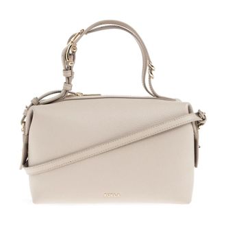 Furla Femme, Sacs, Beige, Taille: ONE Size Double Mini Boston Bag
