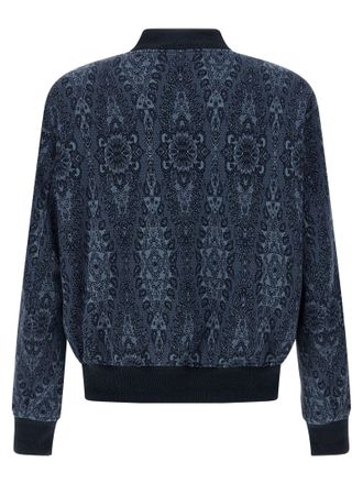 Etro Mens Blue Cotton Bomber Clothing