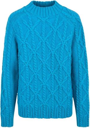Malo Pull col montant &agrave; losanges torsad&eacute;s - Homme - Pulls - Bleu - Taille: XL