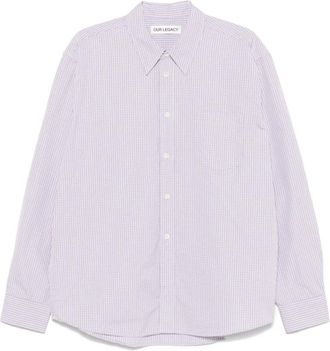 Our Legacy Homme, Chemises, Bleu, Taille: XL Chemise Vichy en Popeline