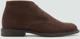 Mango Bottines cuir et cro&ucirc;te de cuir caf&eacute; - Homme - 39 - MANGO MAN