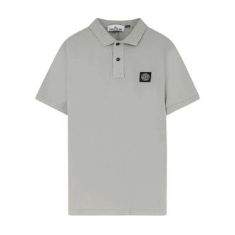 Stone Island Polohemd aus Baumwoll-Piqu&eacute; - - Tops - Herren - Beige - S