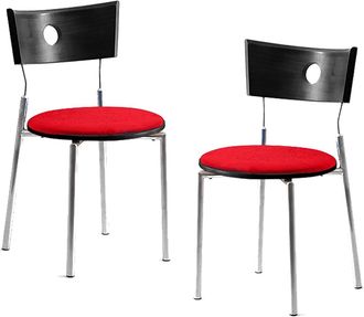 Generic 2er-Set Esszimmerstühle Im Mid-Century-Modern-Stil Mit Geschwungener Rückenlehne, Mit Samt Gepolsterte Seitenstühle for Küche Und Wohnzimmer(Black3)