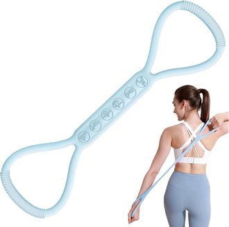 Generico Rückenschneider, Widerstandsbänder für Training, 8 elastische Stretchbänder mit Rückentrainingsgürtel, manuelle Trage für Arme, Nacken, Hüften, P