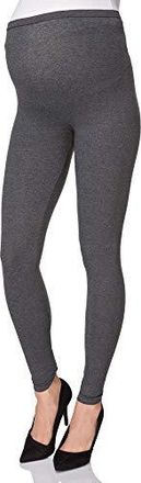 FUTURO FASHION Legging Long de Grossesse - très Confortable - Coton - Nombreuses Tailles - Graphite - 48