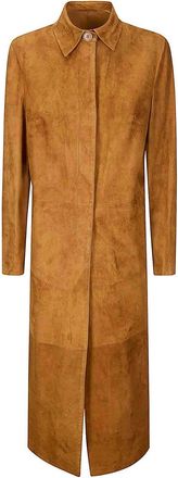 Salvatore Santoro Manteau Au Genou - Marron