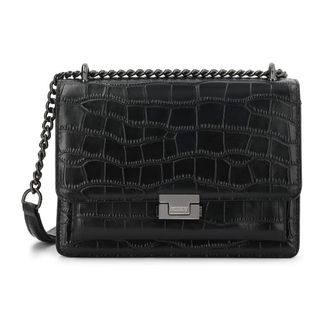 Kazar Handtasche aus gepr&auml;gtem Leder - - Bags - Damen - Schwarzk - ONE SIZE