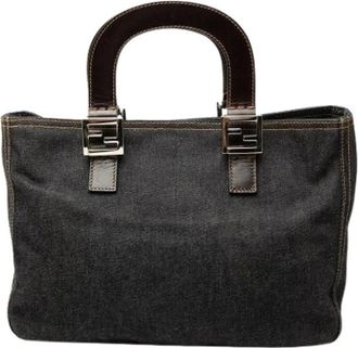 Fendi Pre-owned Sac cabas en jean - Femme - Pre-owned - Bleu - Taille: ONE Size