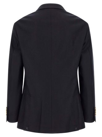 Brunello Cucinelli Double-Breasted Virgin Wool Blazer - Navy