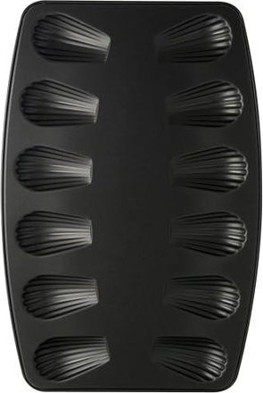 Zenker Madeleines Backblech, Backform mit Antihaftbeschichtung für 12 Bärentatzen, Form in schwarz für kleine Snacks (Kuchenform: ca. 390x260x10 mm), Menge: 