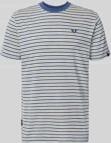 PME Legend T-Shirt im Allover-Look mit Rundhalsausschnitt