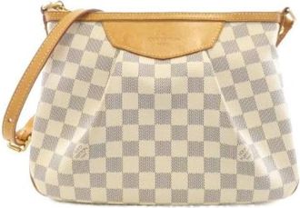 Louis Vuitton Pre-owned Sac bandouli&egrave;re Siracusa Damier Azur - Femme - Pre-owned - Beige - Taille: ONE Size