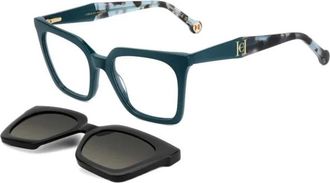 Carolina Herrera Femme, Accessoires, Vert, Taille: 52 MM Lunettes avec clip ZI9 Carolina Herrera