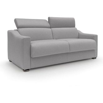 Divani.Store Divani.store - Amber Schlafsofa mit 18 cm hoher Matratze Stoff T05 211 cm (mat. 160x197) grau - grigio