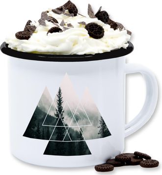 Shirtracer Emaille Tasse Blechtasse - Tassen - Wandern Geschenk Wanderer Geschenke Bergsteigen Geschenke Bergliebhaber Geschenk Outdoor I Wanderlust I Berge I Wa