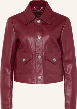 HUGO BOSS Lederjacke Sakara rot
