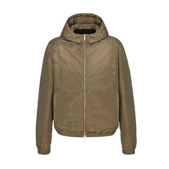 Dior Jacke mit Kapuze und gesticktem Logo - - Jackets - Herren - Gr&uuml;n - L