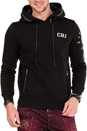 Cipo & Baxx Sweat-shirt &agrave; capuche pour homme - Pull &eacute;l&eacute;gant au look streetwear d&eacute;contract&eacute; avec capuche et poche kangourou - Haut confortable pour le quotidien et