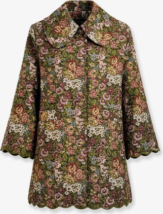 Farm Rio Flower Jacquard Trenchcoat with Logo patch - FARM RIO - gender_Woman