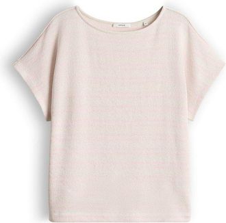 OPUS Kurzarmshirt Sostal aus Jersey mit Strick Optik gestreift, weich flie&szlig;ender Fall, nat&uuml;rlicher Griff, Casual