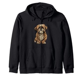 Whyitsme Design Roter Shih Tzu Hund Illustration Kapuzenjacke