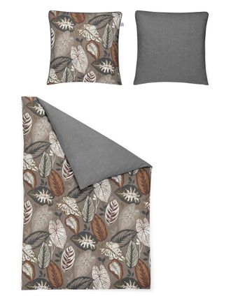 Irisette Mako-Satin Bettw&auml;sche Set Crown-K 8402 Safran 155 x 220 cm + 1 x Kissenbezug 80 x 80 cm