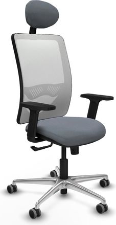 Piqueras y Crespo Atmungsaktiver Schreibtischstuhl Zulema mit 2D-Armlehnen, h&ouml;henverstellbarer Lendenwirbelst&uuml;tze und festem Kopfteil, ausgestattet mit Sincro 3 Positio