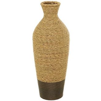 Deco 79 Seegras-Bodenvase, handgefertigt, gro&szlig;, gewebt, 25,4 x 25,4 x 71,1 cm, Braun