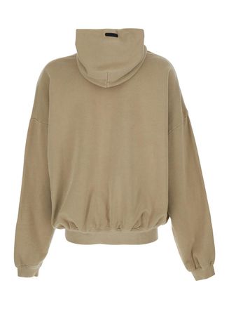 Fear of God Mens Hoodie Training Essentials Beige Cotton Sweatshirts Sweater