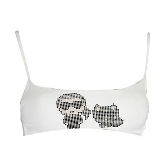 Karl Lagerfeld Femme, Maillots de bain, Blanc, Taille: 36 FR Haut DE Maillot DE Bain Femme Blanc