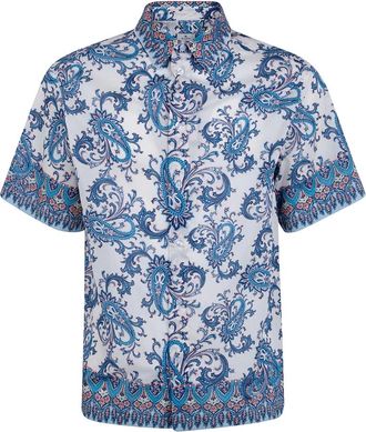 Etro Homme, Chemises, Bleu, Taille: L Chemise &agrave; manches courtes