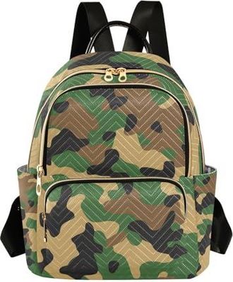 Mnsruu Mini sac à dos pour femme, motif camouflage militaire, petit sac à dos tendance pour femme, sac à dos décontracté, Multi571, M